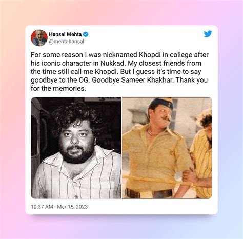 Veteran Actor Sameer Khakhar Passes Away At 71