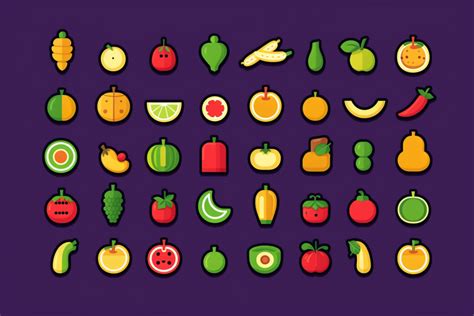 果蔬图标素材 果蔬图标模板 果蔬图标图片免费下载 设图网