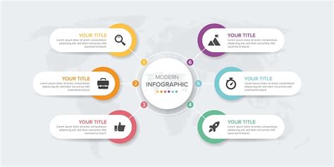 인포그래픽 요소 벡터에 대한 창의적인 개념 6 옵션 단계 목록 프로세스 그래프의 추상 요소 단계 옵션 부분 또는 프로세스가 있는 다이어그램 타임라인 인포그래픽 워크플로 또는
