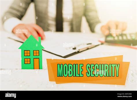 Conceptual Caption Mobile Security Concept Meaning Protection Of