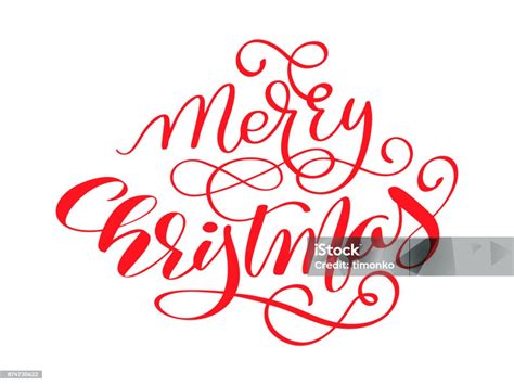 메리 크리스마스 빨간 벡터 붓글씨 레터링 텍스트 디자인 인사말 카드 휴일 인사말 선물 포스터입니다 서 예 현대 글꼴 날씨에 대한 스톡 벡터 아트 및 기타 이미지 Istock