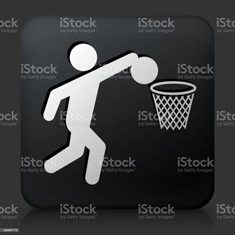 블랙 스퀘어 버튼을 베스킷볼 아이콘크기 2015년에 대한 스톡 벡터 아트 및 기타 이미지 2015년 검은색 검정색 배경 Istock