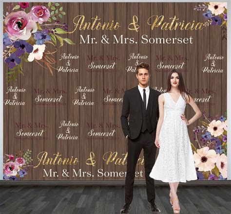 Wedding Photo Backdrop Custom Wedding Backdrop Personalized Step And