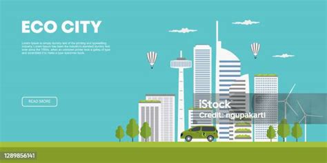 생태 개념 현대 도시와 농업을 개발 녹색 에코 시티 플랫 만화 벡터 일러스트 레이션 도시 생활을위한 등색 천연 에너지 원 풍력 발전 에너지를 사용하는 미래 지향적인 Iot