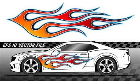 불타는 타이어와 불꽃 스포츠카 데칼 비닐 스티커 경주 용 자동차 핫로드 부족 화재 불꽃 벡터 아트 그래픽 자동차 자동차 트럭 보트 Suv 오토바이를위한 측면 장식 교통수단에