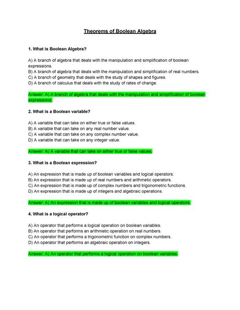 Theorems Of Boolean Algebra Class Task Theorems Of Boolean Algebra