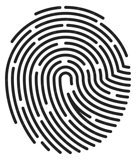 Premium Vector Fingerprint Icon Finger Scan Symbol Person Identity Sign