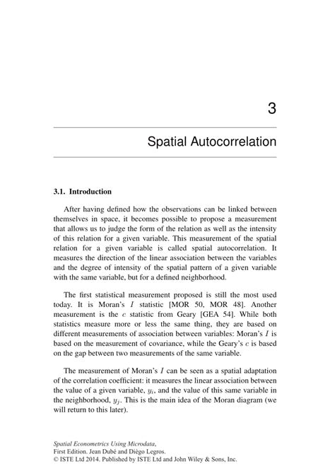 Pdf Spatial Autocorrelation