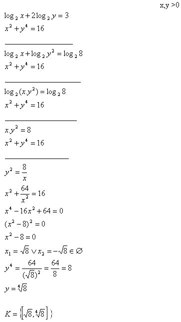 Sets Of Logarithmic Equations Examples Of Problems With Solutions