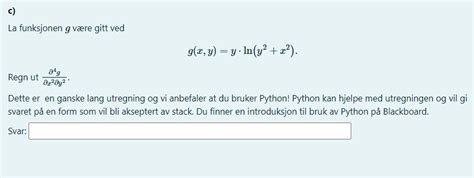 Solved Task 5 C Let The Function G Be Given
