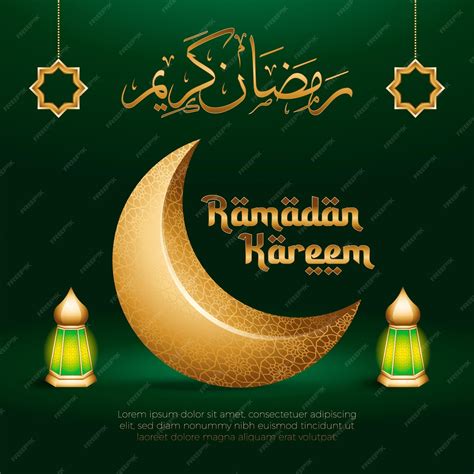 Premium Vector Ramadan Greeting Post Template