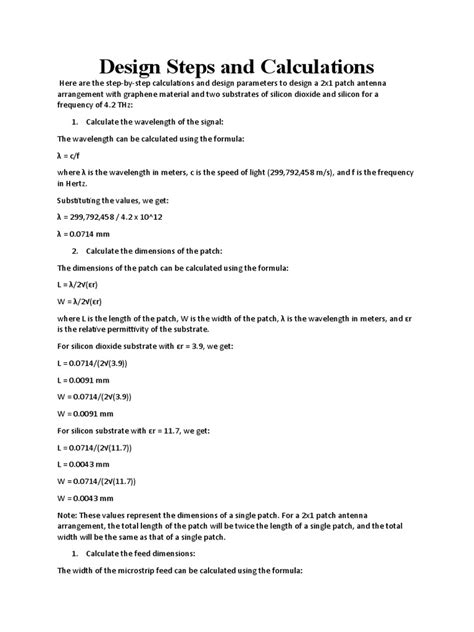Design Steps And Calculations Pdf