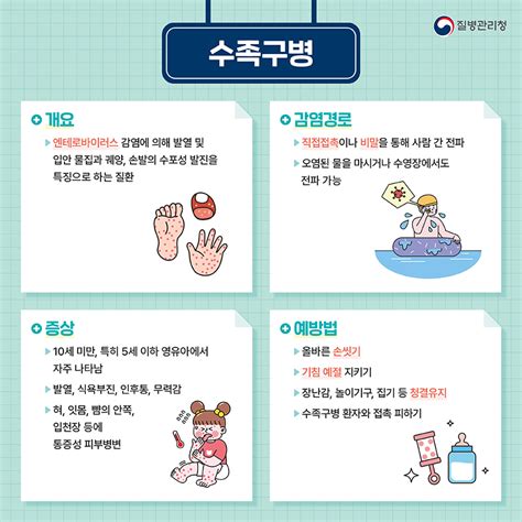 수족구병 개요 카드뉴스 홍보자료 알림·자료 질병관리청
