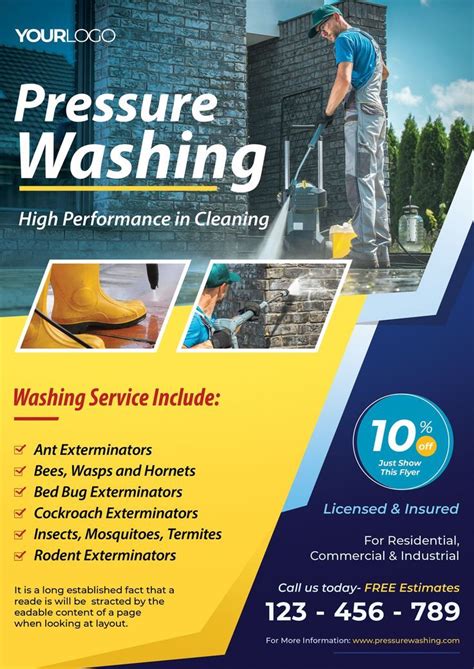 Pressure Washing Invoice Template Instant Download