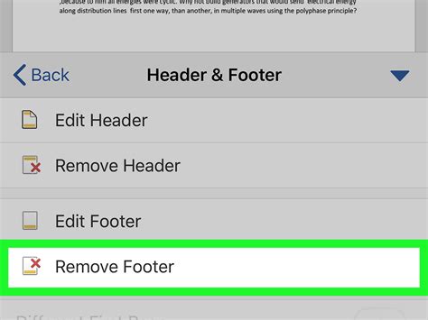 How To Remove Footers In Word On IPhone Or IPad Steps