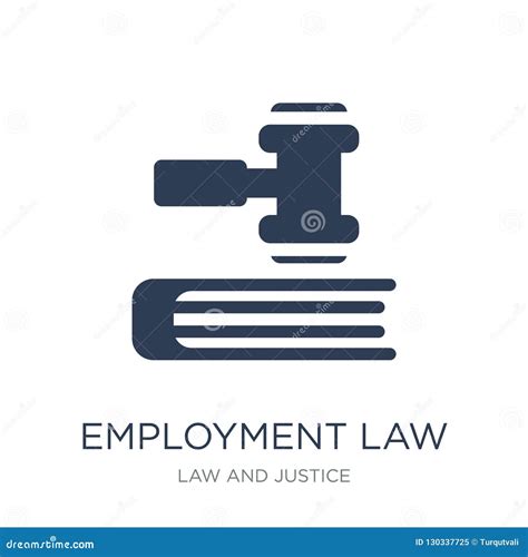 Employment Law Icon Trendy Flat Vector Employment Law Icon On W Stock