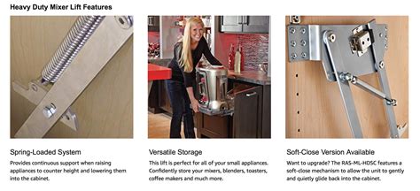 Rev A Shelf Appliance Lift With Soft Close Mechanism Chrome BestLivingTech Com