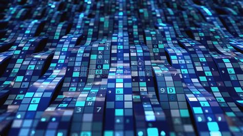 Field Code Flow Wave Data Of Digital Business Solutions Stock