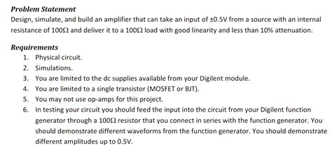 problem statement design simulate and build an