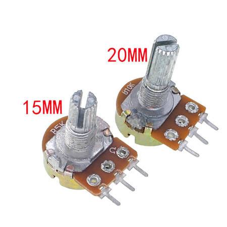 5pcs WH148 Potentiometer 15mm 20mm Shaft Linear Potentiometer Variable Resistor B1K
