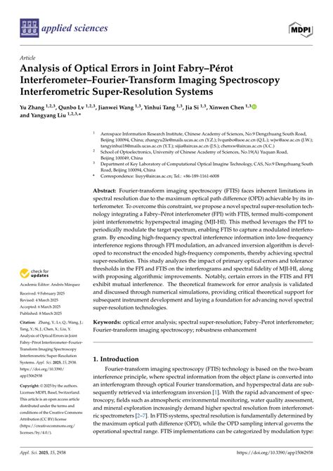 Pdf Analysis Of Optical Errors In Joint Fabrypérot Interferometer