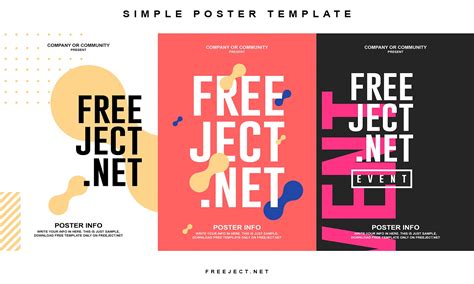 Free Download Simple Poster Template Design Psd File