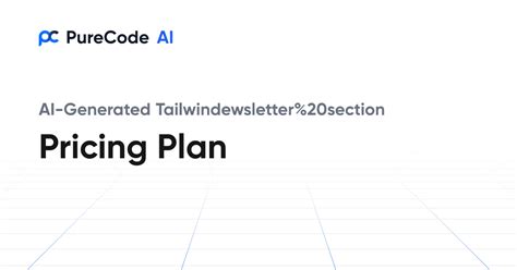 Build Great Tailwindewsletter Section Pricing Plan Components Faster Using Ai Tools