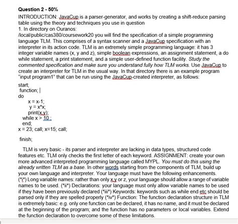 Question 2 50 Introduction Javacup Is A