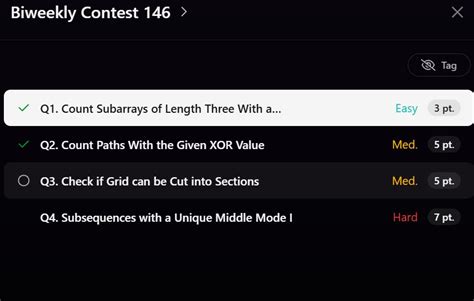 Abhijit Manna On Linkedin Just Participated In Leetcode Biweekly Contest 146 Solved Problems A