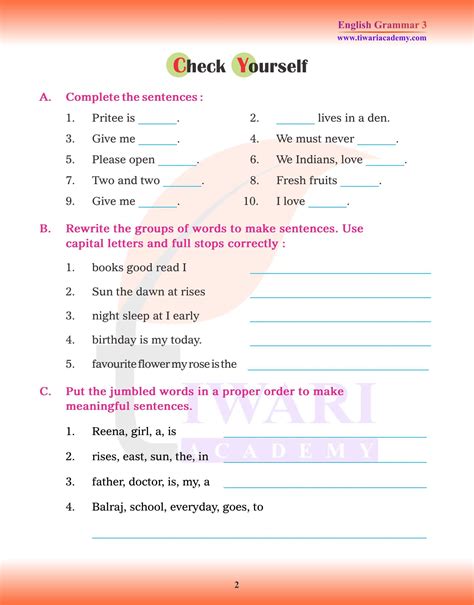 Free English Worksheets For Class 3 Cbse Grade 3 English Worksheets