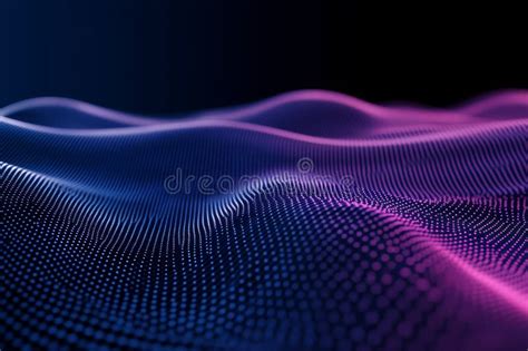 Abstract Digital Grid Layout Representing Big Data And Information Flow In A Wave Pattern Stock