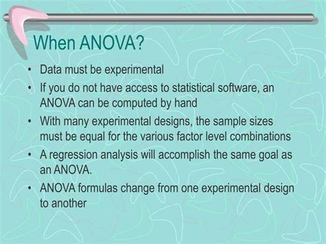 PPT Analysis Of Variance ANOVA PowerPoint Presentation Free Download ID 6593324