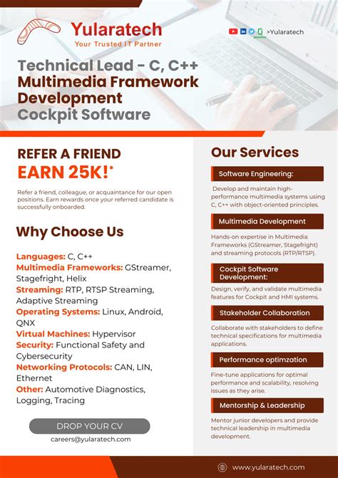 Hiring Techlead Cockpitsoftware Multimediaframeworks Linux Qnx C Techjobs Joinourteam