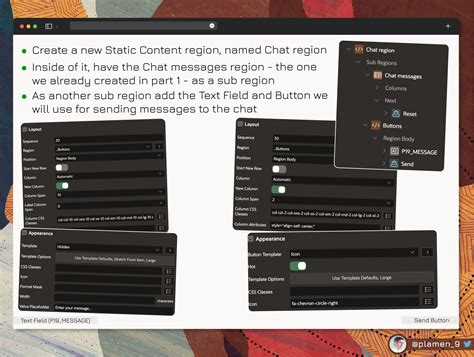 Creating A Chat Region In Oracle Apex Apex App Lab