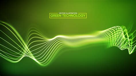 Green Technology Background Vector Images Over