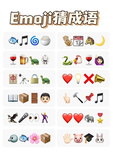 Emoji猜成语举手 抖音