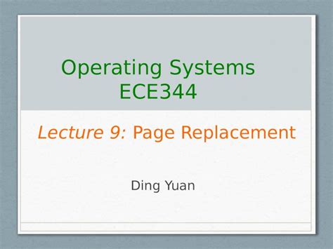 Pptx Operating Systems Ece344 Dokumentips