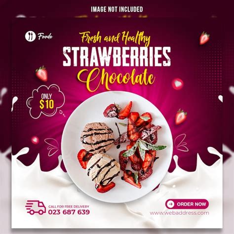 맛있는 아이스크림 소셜 미디어 배너 포스트 디자인 템플릿 Premium Psd 프리미엄 Psd 파일