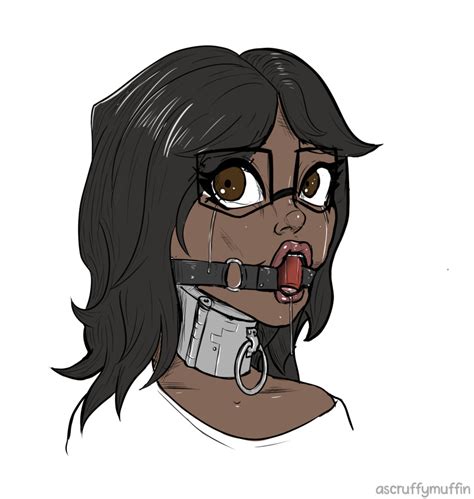 Rule 34 1girls Ascruffymuffin Bondage Collar Crying Drool Drooling