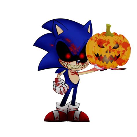 2d Halloween Sonicexe Idle Pose With Pumpkin By Soniconbox On Deviantart