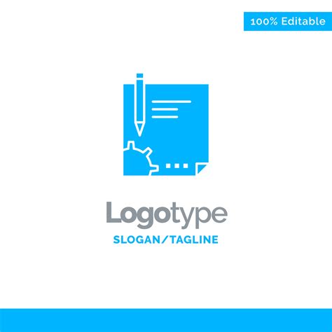 Contract Document File Page Paper Sign Signing Blue Solid Logo Template