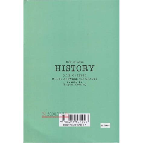 History New Syllabus Gce Olevel Model Answers For Grades 10 And
