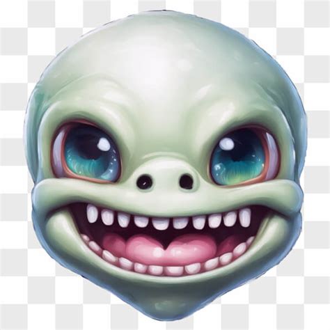 Descarga Criatura De Dibujo Animado Juguetona Con Una Gran Sonrisa