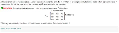 solved a markov chain can be represented as a markov