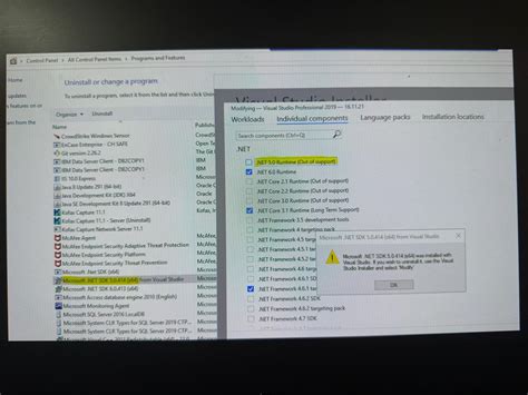 How To Uninstall Net Framework 5 0 From Using Visual Studio Installer