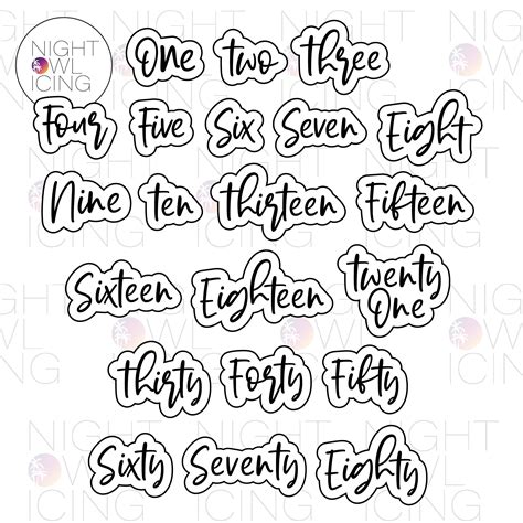 Scribble Number Words Cookie Cutter Lcwcookiecutters
