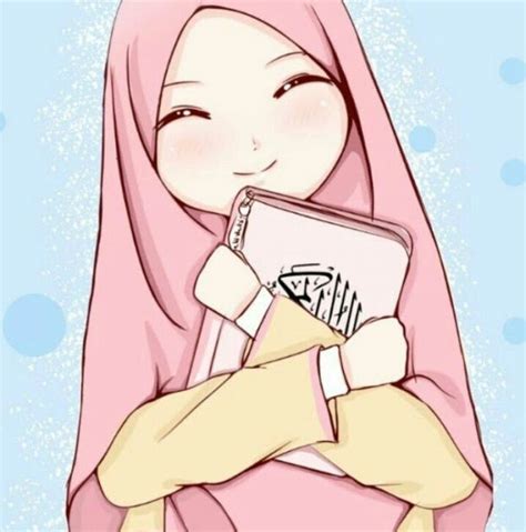 خلفيات بنات محجبات كيوت كرتون