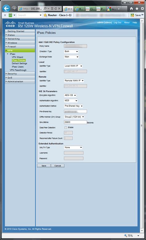 RV 120W Site To Site VPN With All Traffic Routed Via Tunnel Cisco Community