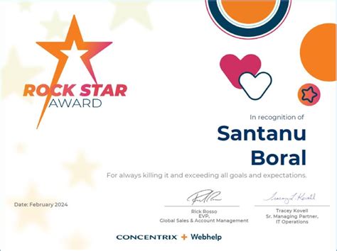 Concentrix Award Santanu Boral ☁ 35 Comments