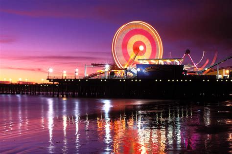Santa Monica Pier At Night Copyright Smcvb A Renowned So Flickr